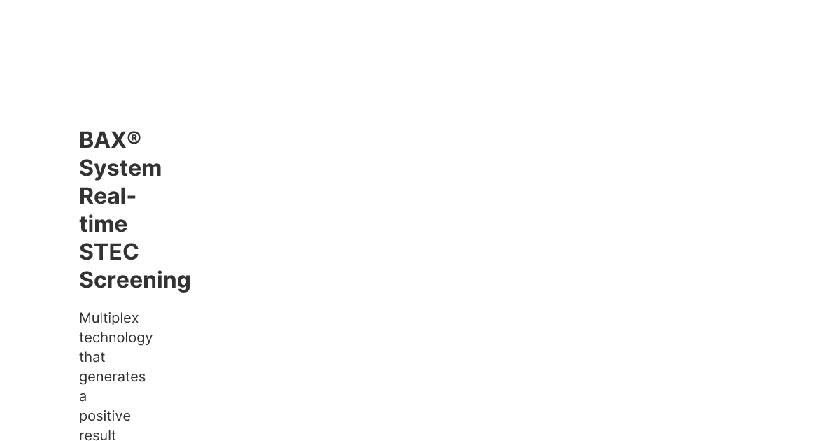 Real-time STEC Screening | Hygiena
