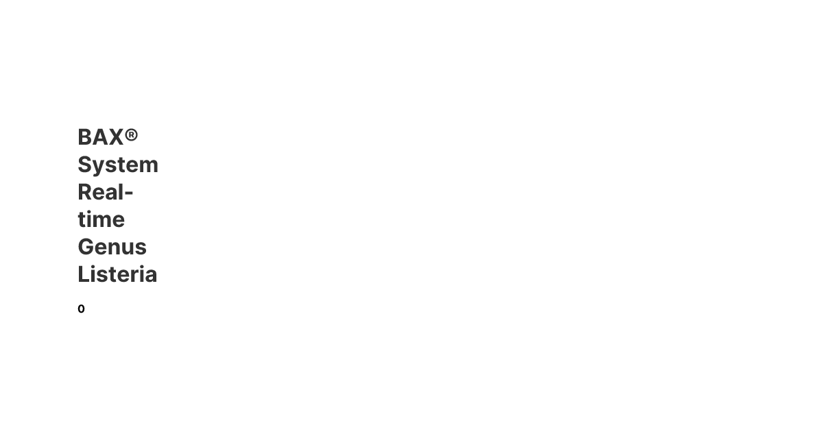 Real-time Genus Listeria | Hygiena