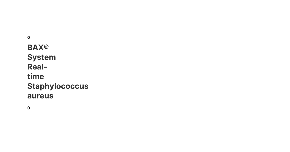 Real-time Staphylococcus aureus | Hygiena