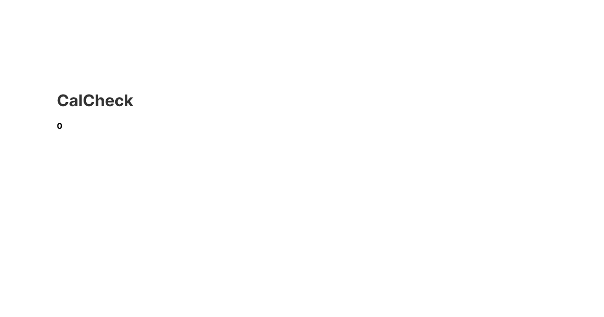 CalCheck | Hygiena